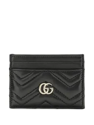 Gucci Gg Marmont Leather Card Case - Black