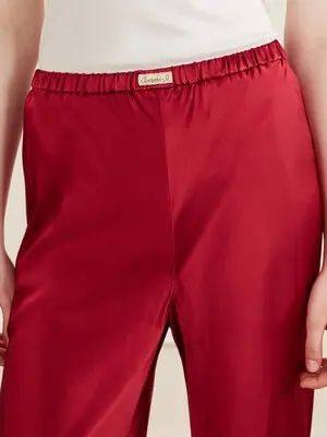 Comme Si Silk-charmeuse Wide-leg Pants