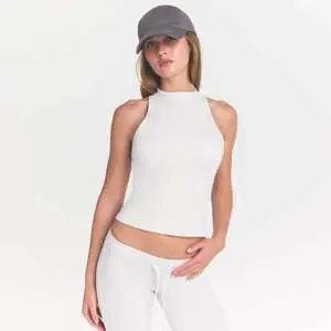 SKIMS Matte Racerback Mock Neck Tank