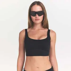 SKIMS Longline Corset Bra | Black | Large | Nike Matte