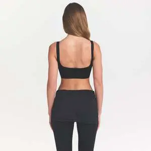 SKIMS Longline Corset Bra | Black | Large | Nike Matte
