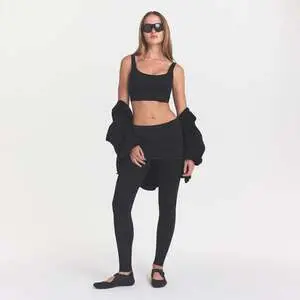 SKIMS Longline Corset Bra | Black | Large | Nike Matte