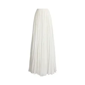 Ralph Lauren Niccola Pleated Jersey Maxi Skirt