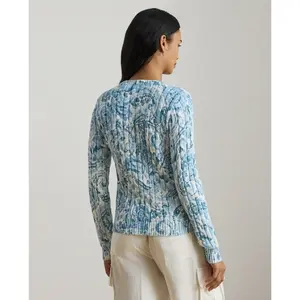 Ralph Lauren Paisley Cable-knit Cotton Sweater