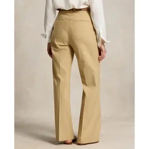 Ralph Lauren Beaton Stretch Cotton-linen Flare Pants