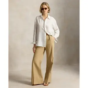 Ralph Lauren Beaton Stretch Cotton-linen Flare Pants