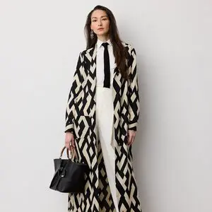 Ralph Lauren Nessa Deco-print Wool Coat