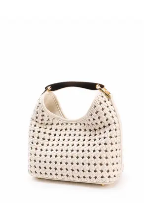 ELLEME Boomerang Small Woven Leather Shoulder Bag