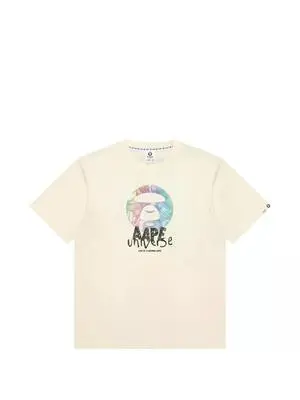 AAPE BY *A BATHING APE Moonface-print Logo-patch T-shirt