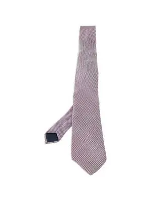 LANVIN Silk Tie With Dot Pattern - Pink