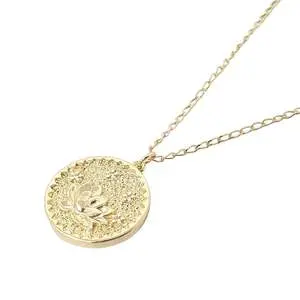 HARFI Plated Lotus Flower Charm Necklace - Gold