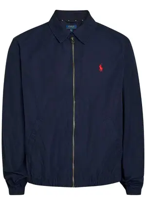 Polo Ralph Lauren Embroidered Cotton-poplin Jacket - Navy