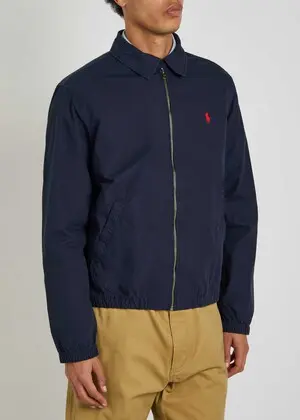 Polo Ralph Lauren Embroidered Cotton-poplin Jacket - Navy