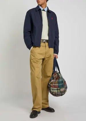 Polo Ralph Lauren Embroidered Cotton-poplin Jacket - Navy