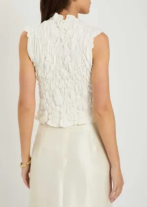 HEIRLOME Sloane Gathered Silk Top