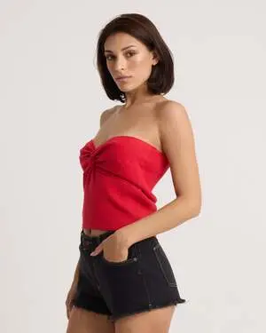 Volcom Merlin Twist Knit Tube Top