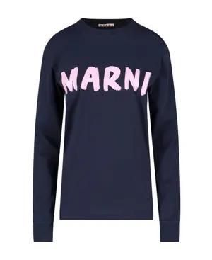 Marni Logo Print Long Sleeve T-shirt
