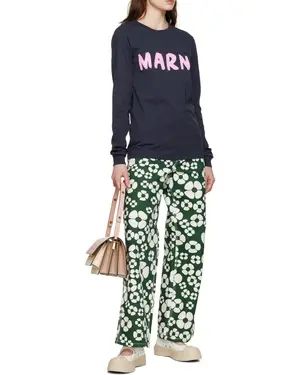 Marni Logo Print Long Sleeve T-shirt