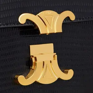 Celine Triomphe Chain Shoulder Bag In Lizard