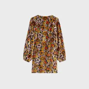 Celine Mini Dress In Velvet Jacquard