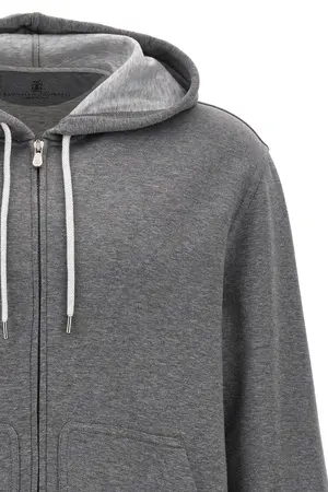 Brunello Cucinelli Zip-up Drawstring Hoodie
