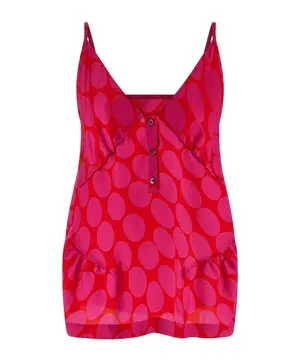 Dries Van Noten Cali Polka Dot Camisole - Red