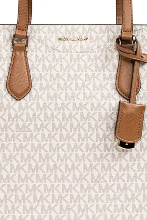 Michael Kors Large Tote Bag With Logo Detail - Cream