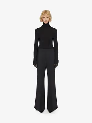 Givenchy Flare Tailored Pants In Tricotine Wool And Mohair