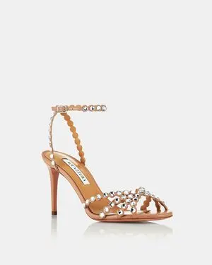 AQUAZZURA Tequila Embellished Heeled Sandals