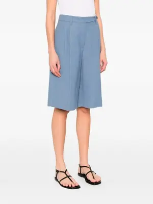 Brunello Cucinelli Fluid Twill Sartorial Bermuda Shorts - Blue