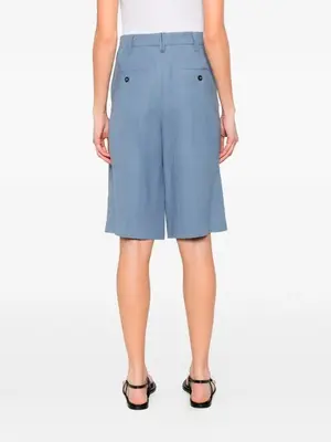 Brunello Cucinelli Fluid Twill Sartorial Bermuda Shorts - Blue