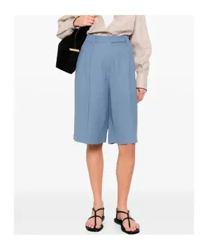 Brunello Cucinelli Fluid Twill Sartorial Bermuda Shorts - Blue