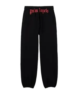 Palm Angels Waist Logo Joggers - Black
