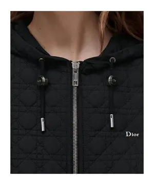 Dior Zipped Macrocannage Hooded Jacket