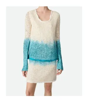 Bottega Veneta Overdyed Wool And Silk Jumper - Blue