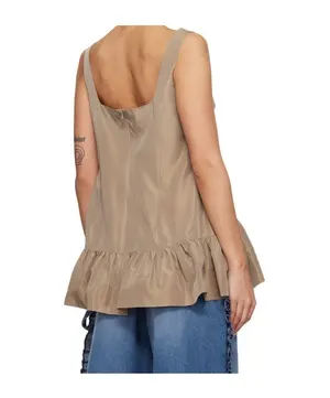 Simone Rocha Asymmetrical Ruffled Hem Top