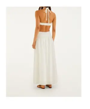 Farm Rio Embroidered Starfish Maxi Dress