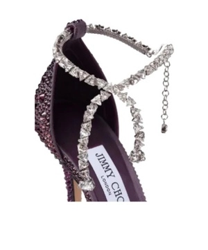 JIMMY CHOO Crystal Embellished Pointed Toe Pumps - Multicolor