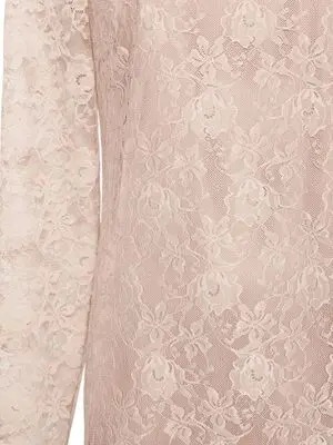 D.exterior Long Sleeve Lace Maxi Dress With Open Back