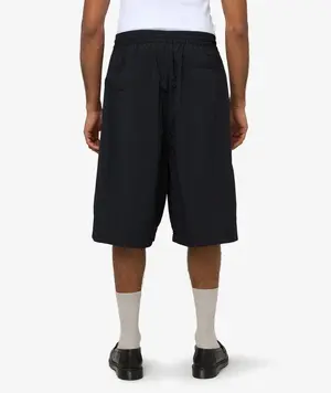 WILLY CHAVARRIA Logo Tape Pleated Shorts
