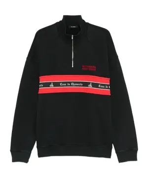 WILLY CHAVARRIA Half-zip Mock Neck Sweatshirt