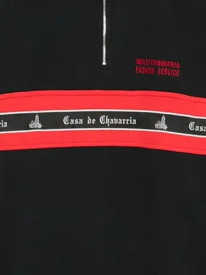 WILLY CHAVARRIA Half-zip Mock Neck Sweatshirt