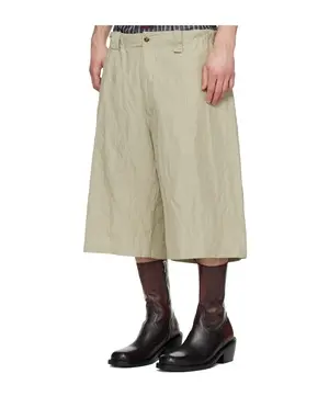 WILLY CHAVARRIA Pleated Wide-leg Shorts