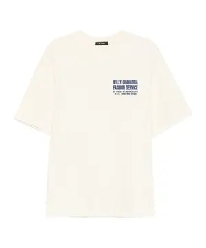WILLY CHAVARRIA Fashion Service Logo T-shirt - White