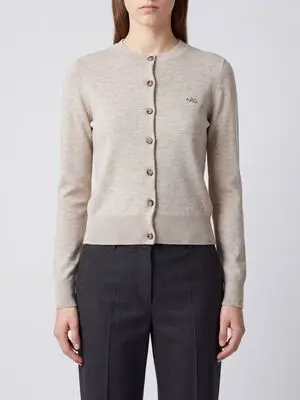 A.p.c. Virgin Wool And Cotton Buttoned Cardigan - No