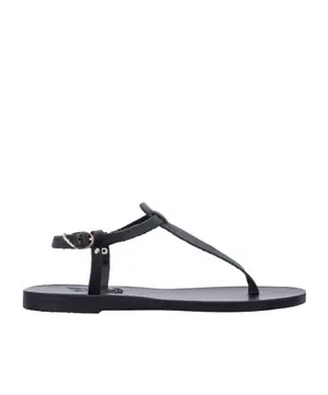 ANCIENT GREEK SANDALS Lito Strappy Flat Sandals - Black
