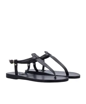 ANCIENT GREEK SANDALS Lito Strappy Flat Sandals - Black