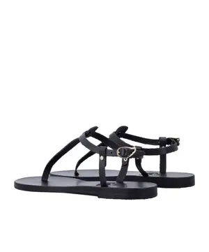 ANCIENT GREEK SANDALS Lito Strappy Flat Sandals - Black
