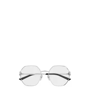 Gucci Geometric Frame Eyeglasses - Silver