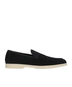 DOUCAL'S Round Toe Slip-on Loafers - Black